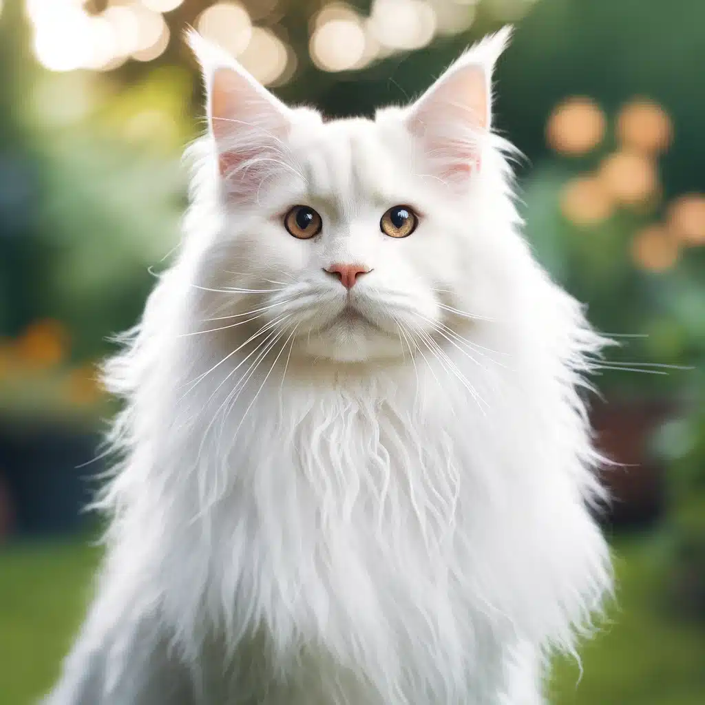 The Enchanting Elegance of a White Maine Coon Cat 🐾 • Kritter Kommunity